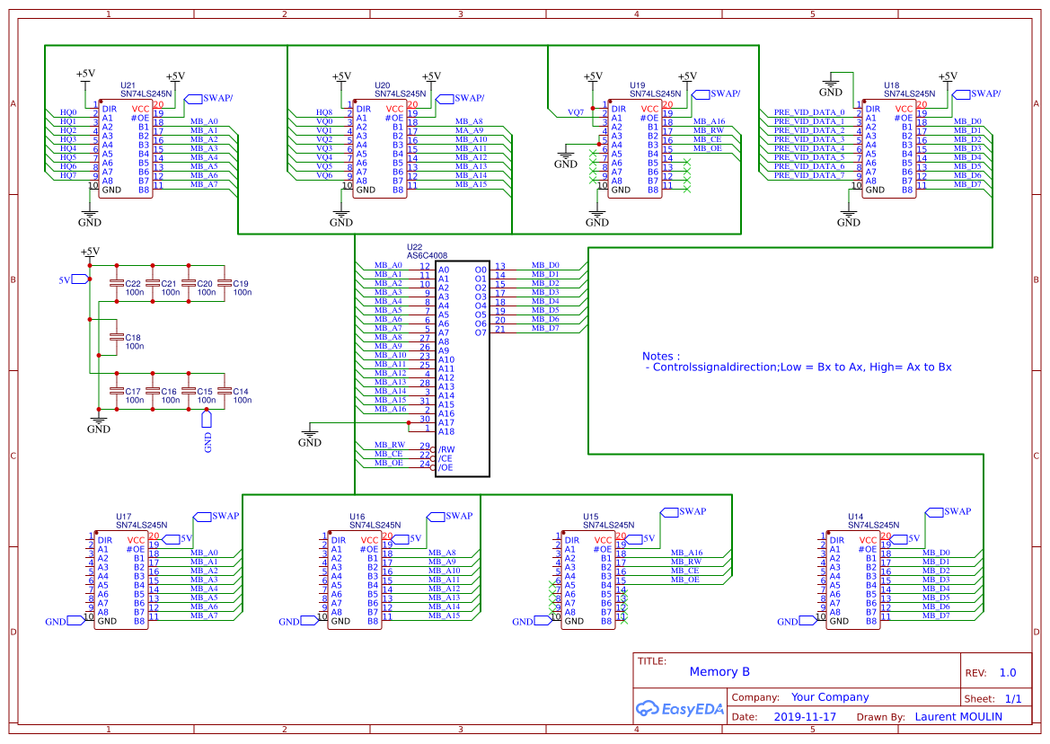 retro video card double buffer - OSHWLab