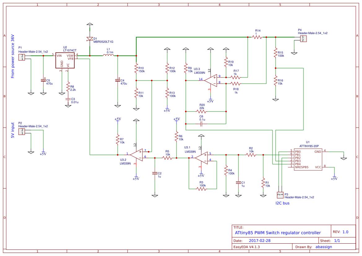 PowerSupply_piloted_by_ATiny85 - OSHWLab