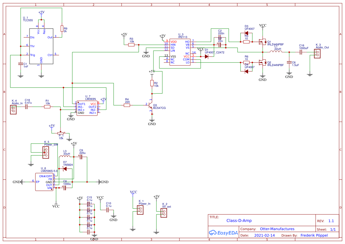 Class-D Amplifier - EasyEDA open source hardware lab