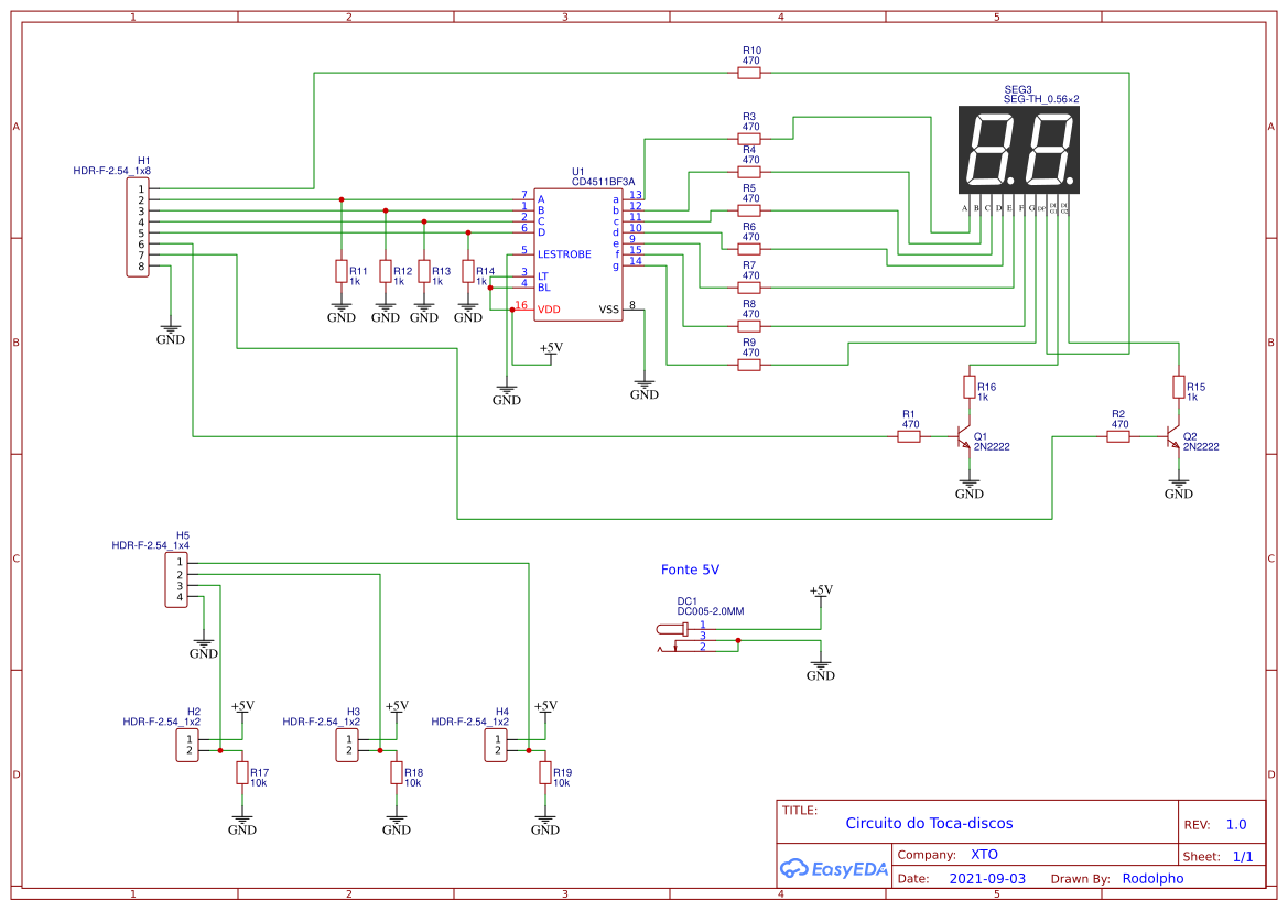 Projeto do Toca-discos V2 - OSHWLab