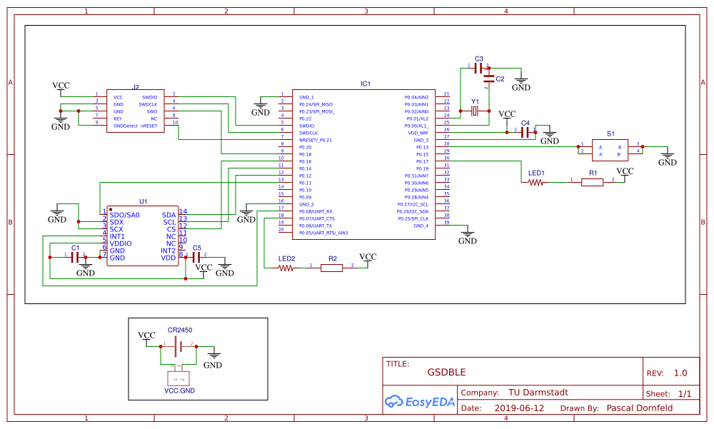 GSDBLE - EasyEDA open source hardware lab