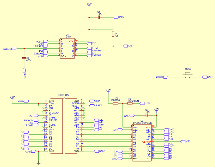 EPYX FASTLOAD C64 cartridge copy - EasyEDA open source hardware lab
