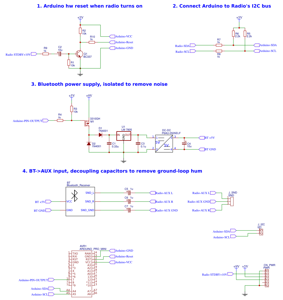 CarRadio BT upgrade - EasyEDA open source hardware lab