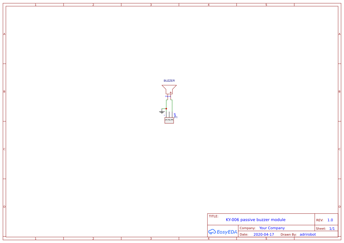 KY-006 Passive buzzer Module - EasyEDA open source hardware lab