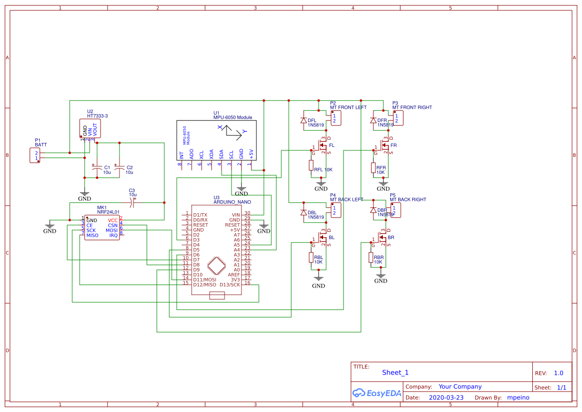 LAR MMS - DB9 MCS to Moxa adapter - EasyEDA