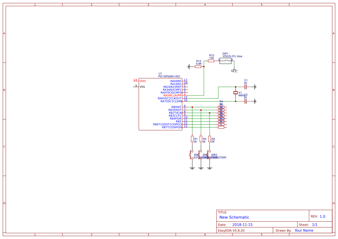 Часы на PIC16F628A - Platform for creating and sharing projects - OSHWLab