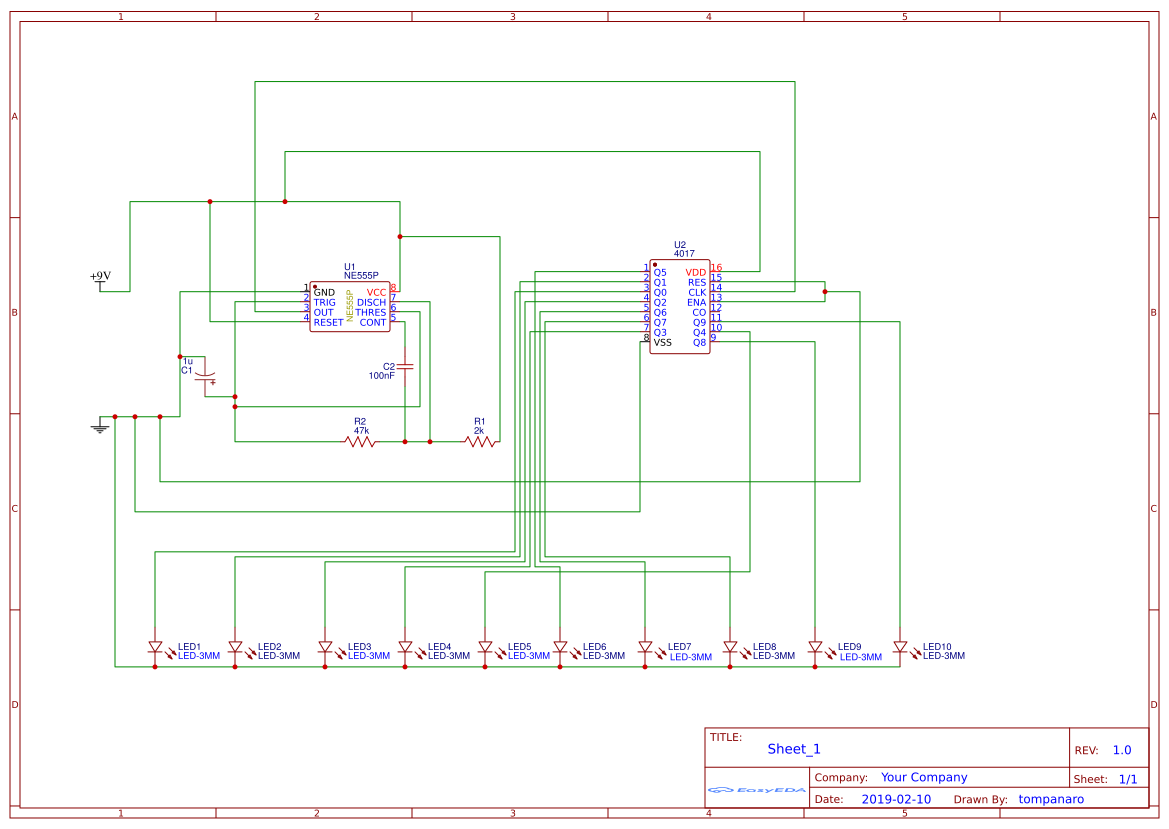 MCV LED Sequencer - EasyEDA open source hardware lab
