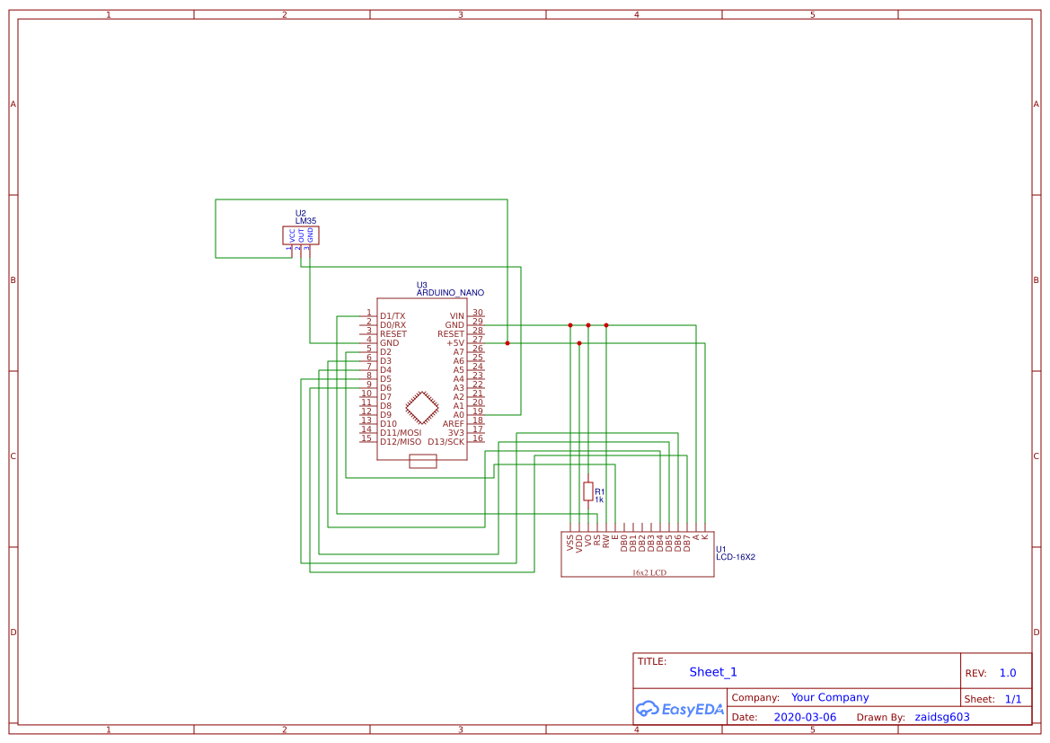 LM35 ARDUINO NANO - EasyEDA open source hardware lab