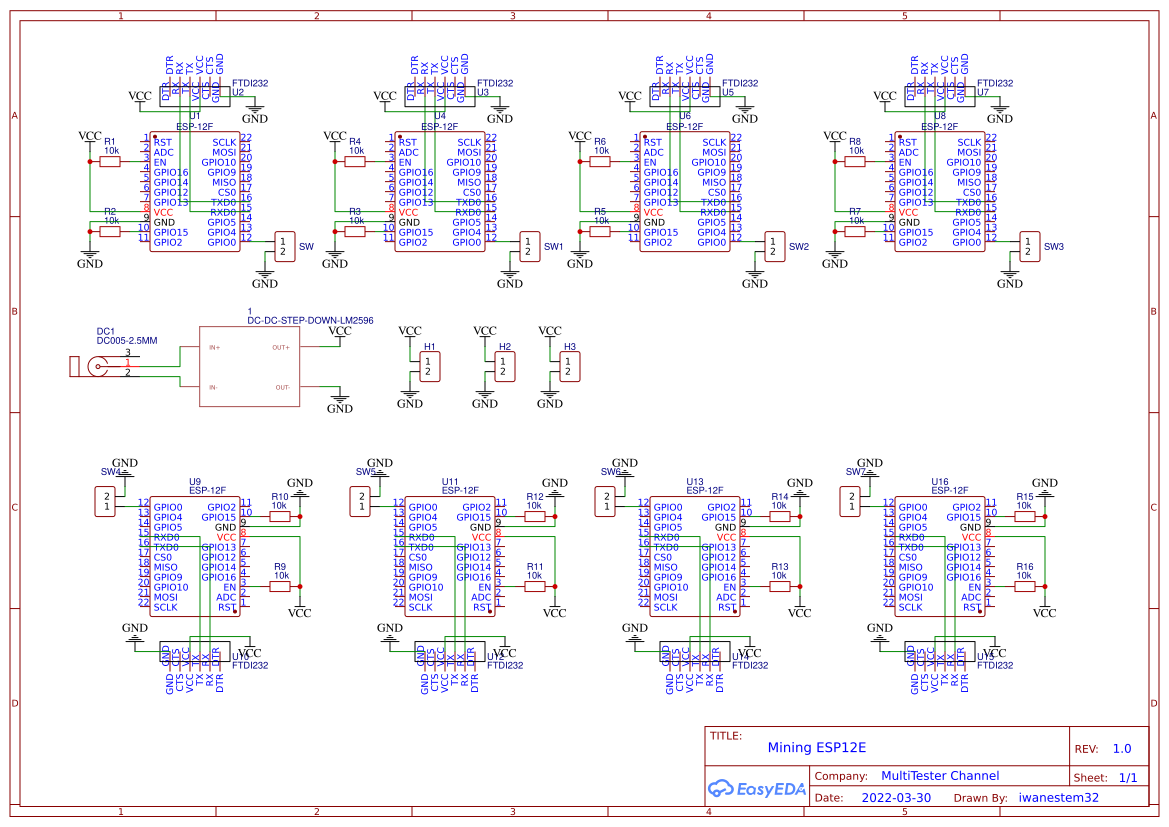 Mining ESP12E - EasyEDA open source hardware lab