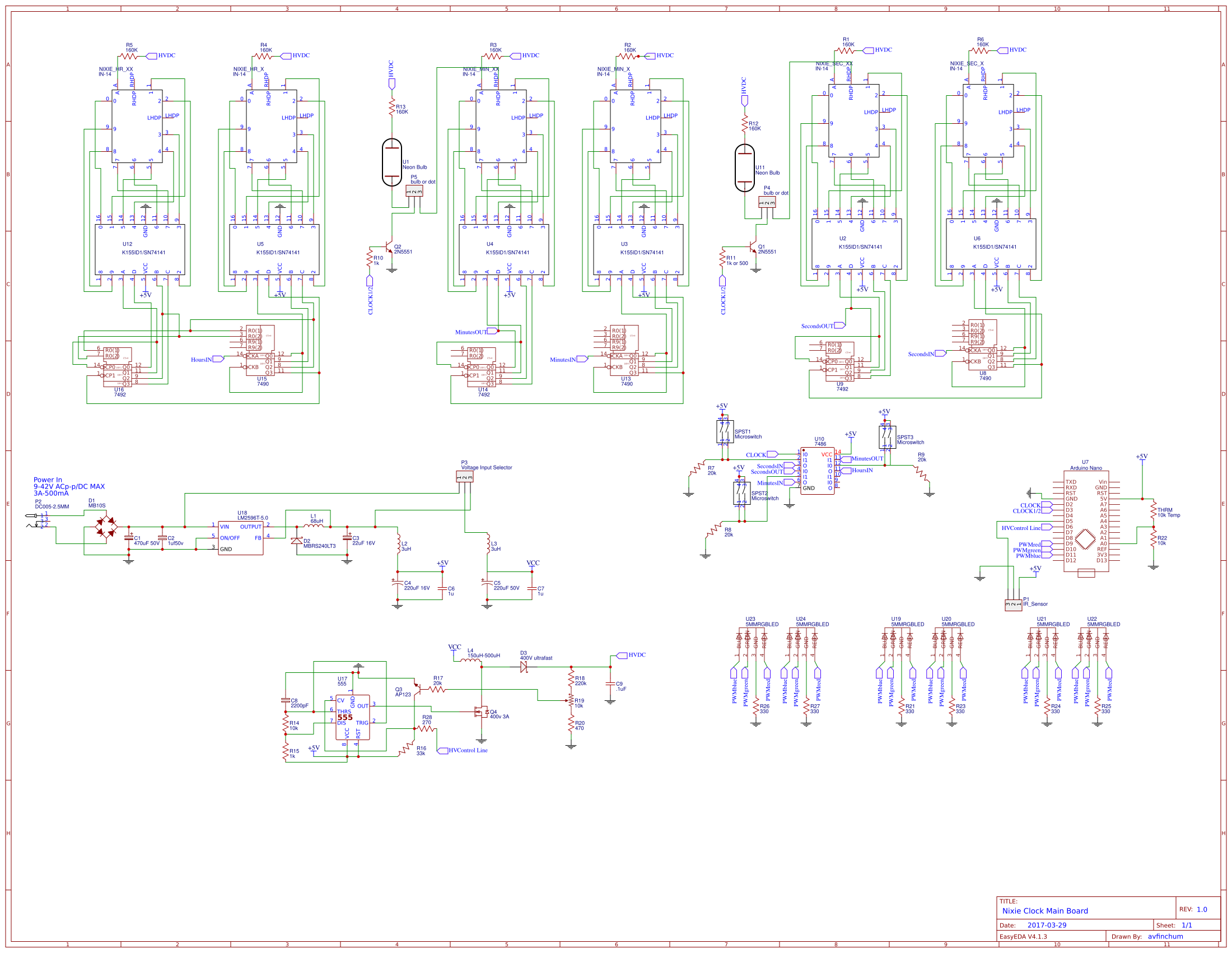 Nixie Tube Driver Circuit copy copy - EasyEDA open source hardware lab