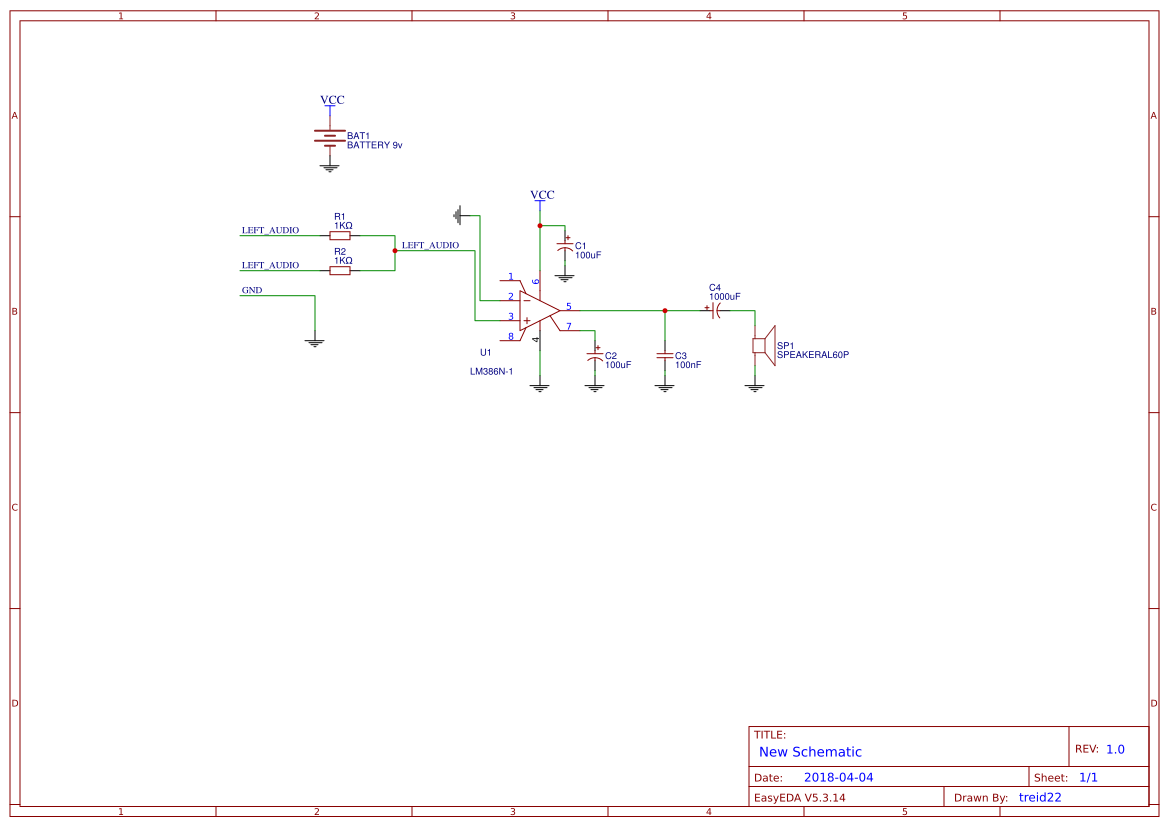 Audio amp - EasyEDA open source hardware lab
