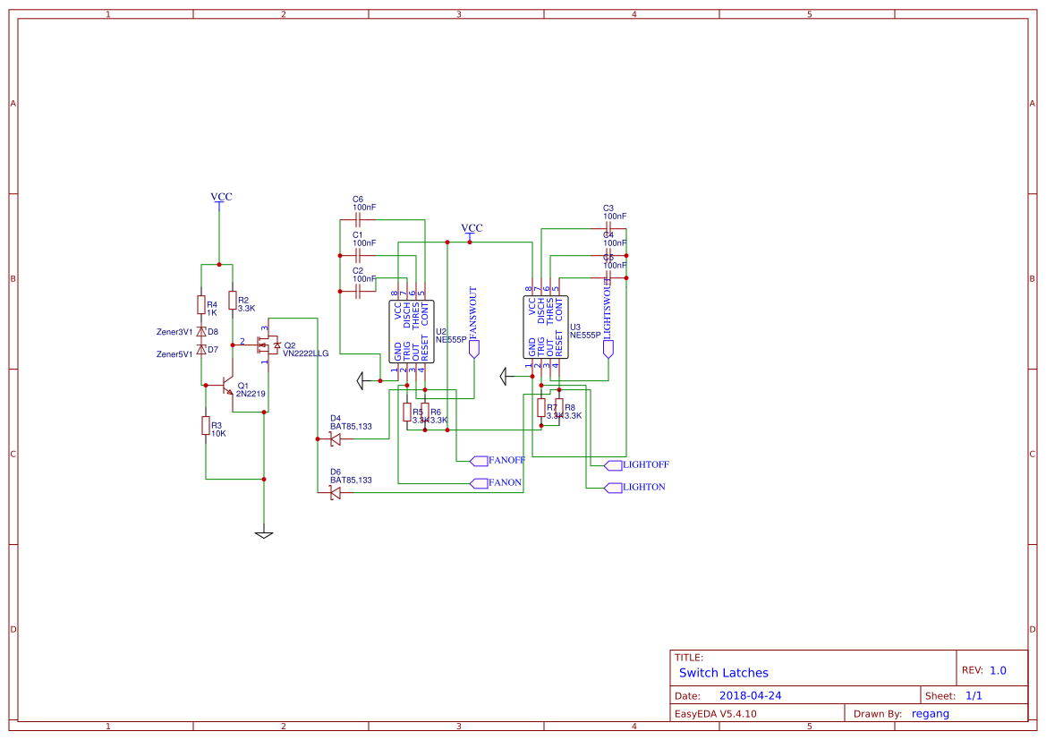 triac light and fan switcher - EasyEDA open source hardware lab