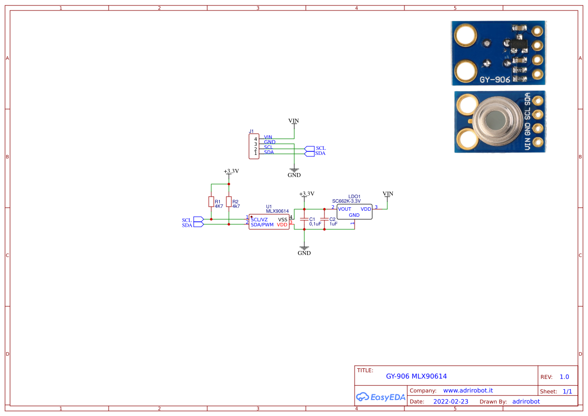 GY-906 MLX90614 - EasyEDA open source hardware lab