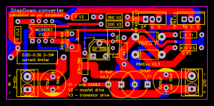 MC34063 stepdown 3 variants - OSHWLab
