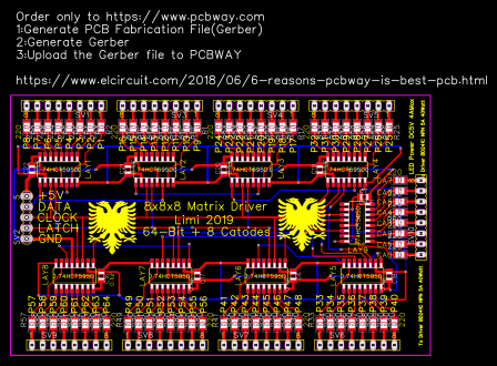 74HC595-8x8x8-Matrix Shield - OSHWLab
