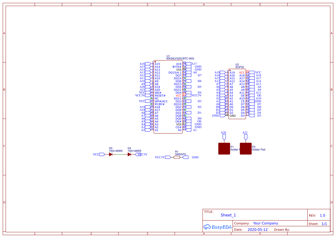 Adaptateur GB 29LV 32Pin - EasyEDA open source hardware lab