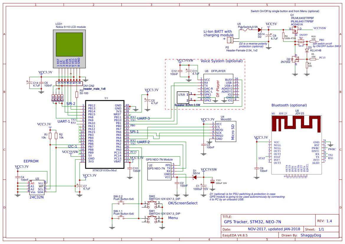 GPSTracker-STM32-Neo-7N - OSHWLab