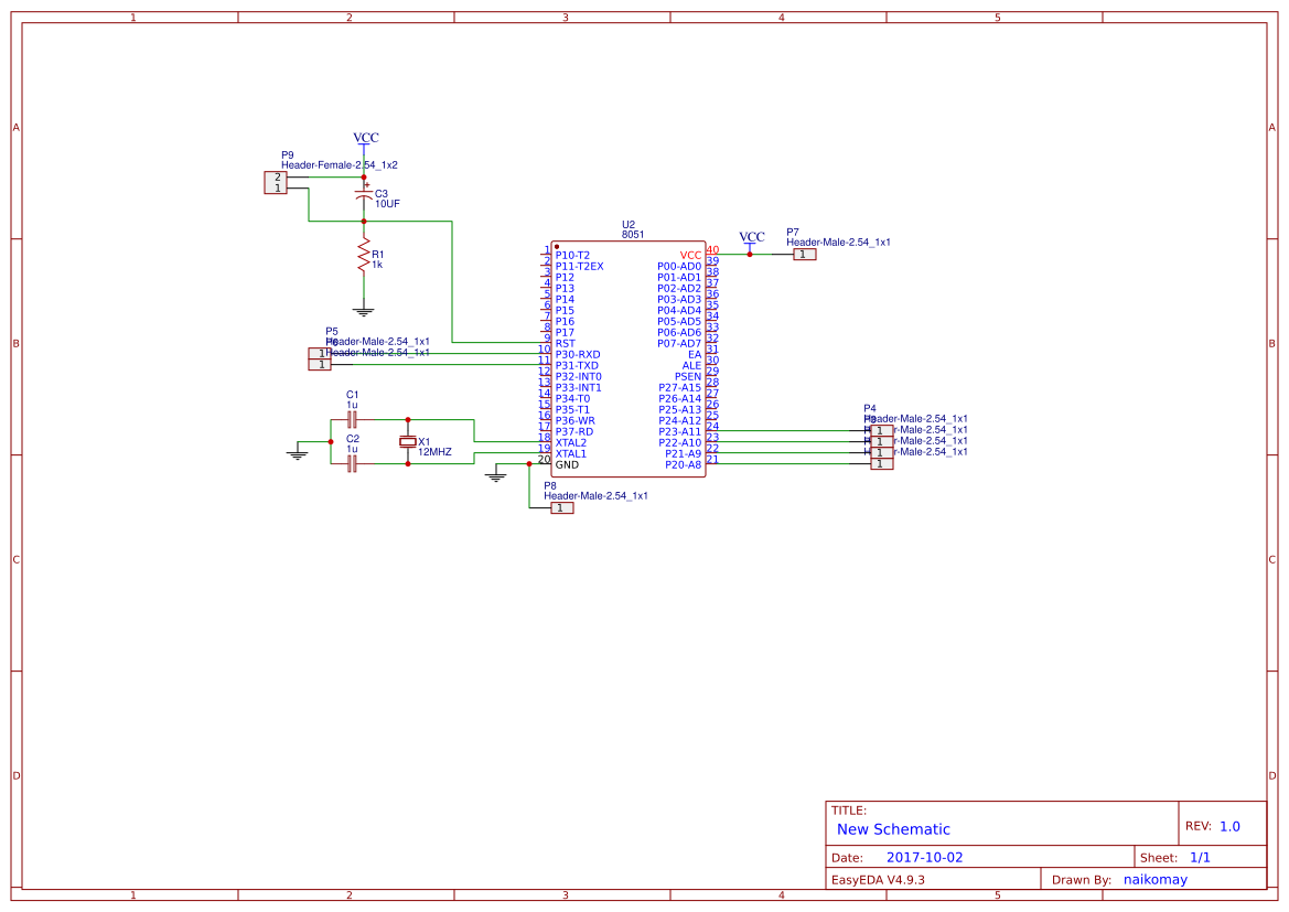 Microcontroller_8051 - EasyEDA open source hardware lab