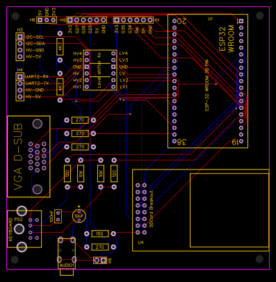 esp32(38pin)+vga+ps2 - EasyEDA open source hardware lab