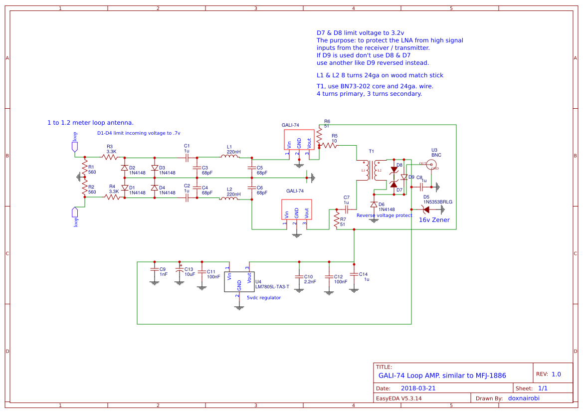 GALI-74 Loop Amp - OSHWLab