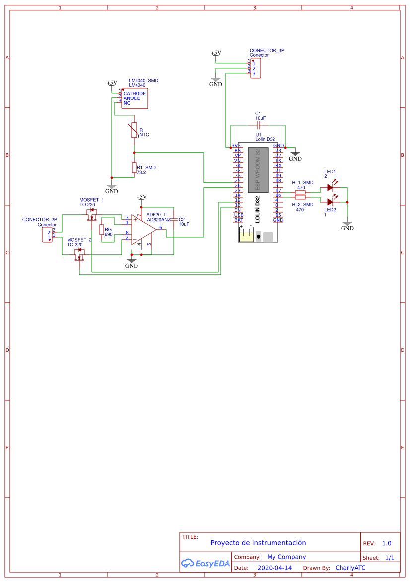 Proyecto instrumentacion PCB 2 capas - OSHWLab