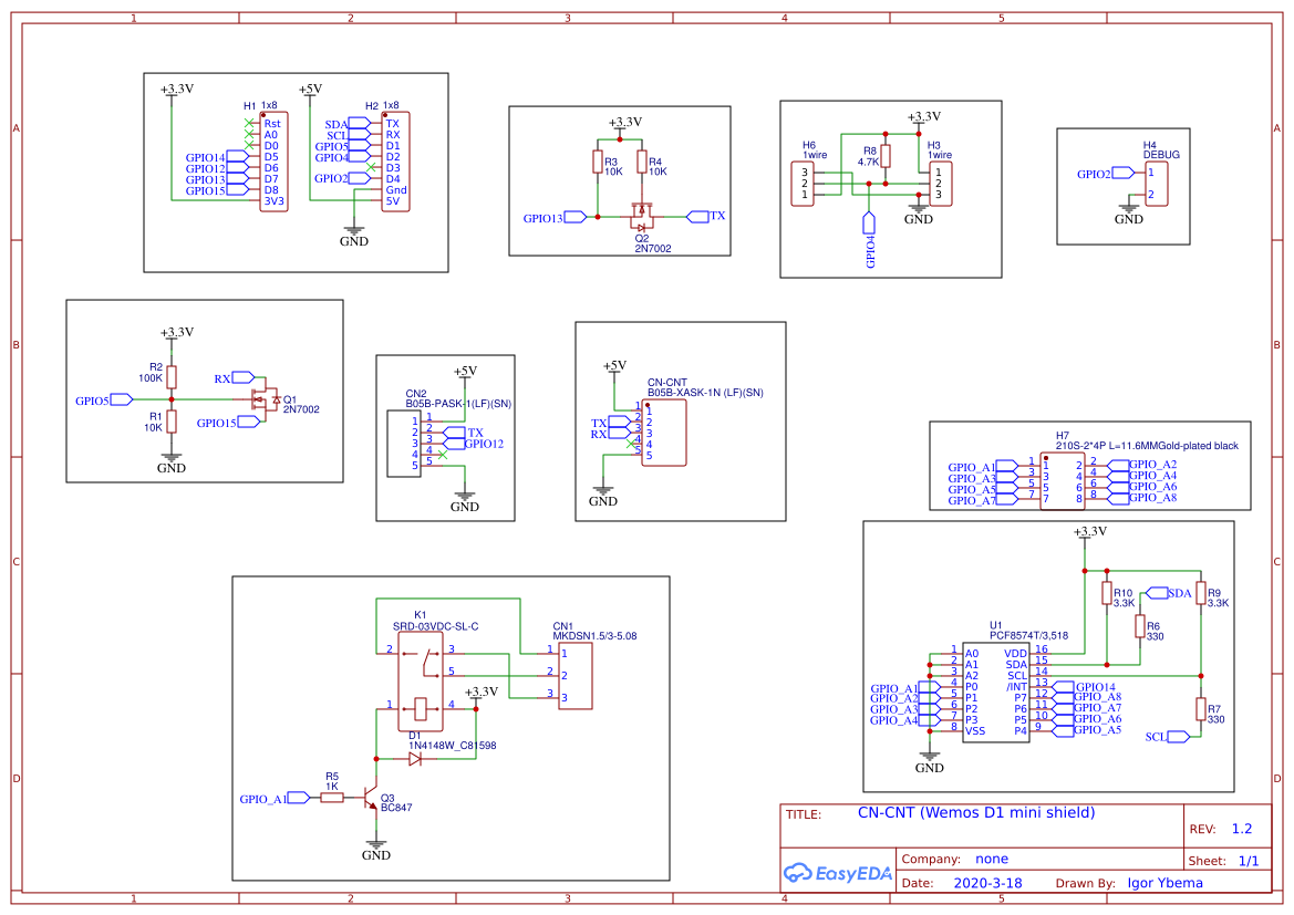 panasonic cn-cnt to wemos - extra features - OSHWLab