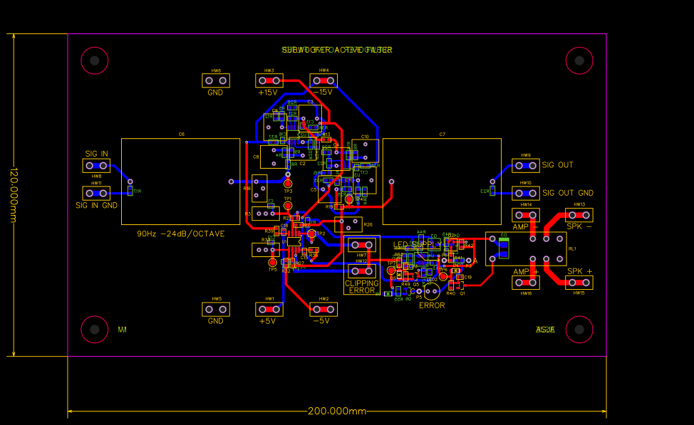 Subwoofer Active Filter - OSHWLab
