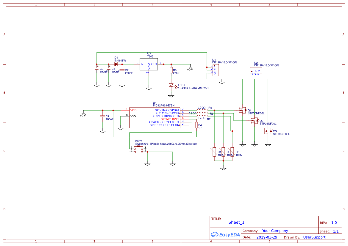 Pic project RGB Controller - EasyEDA open source hardware lab