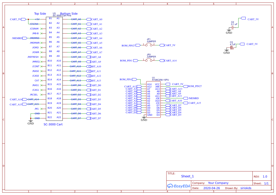 SG-1000 GAME ROM 32K - EasyEDA open source hardware lab