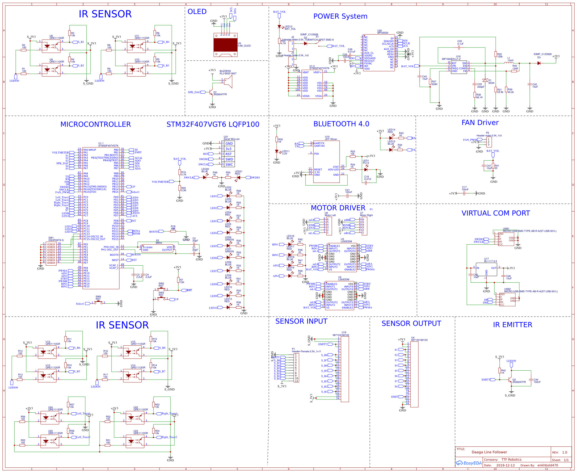 Line_follower_stm32f4_based - EasyEDA open source hardware lab