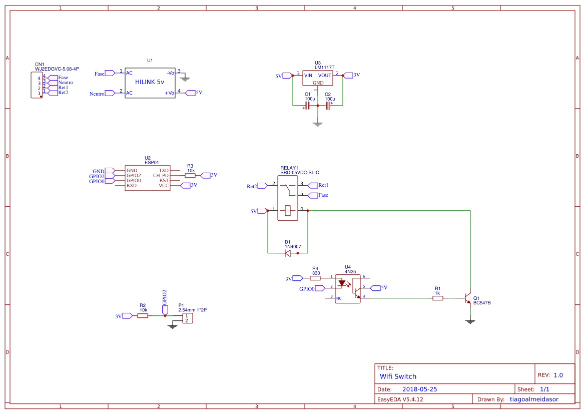 Wifi Switch - EasyEDA open source hardware lab
