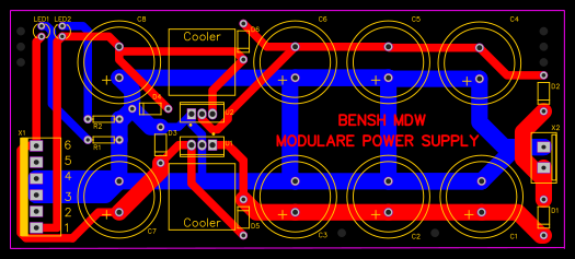Modular Synth Power supply V1.0 - OSHWLab