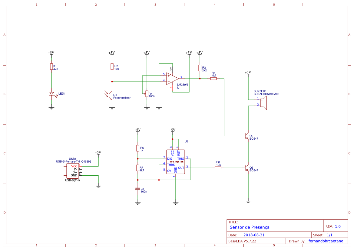 Sensor de presença - EasyEDA open source hardware lab