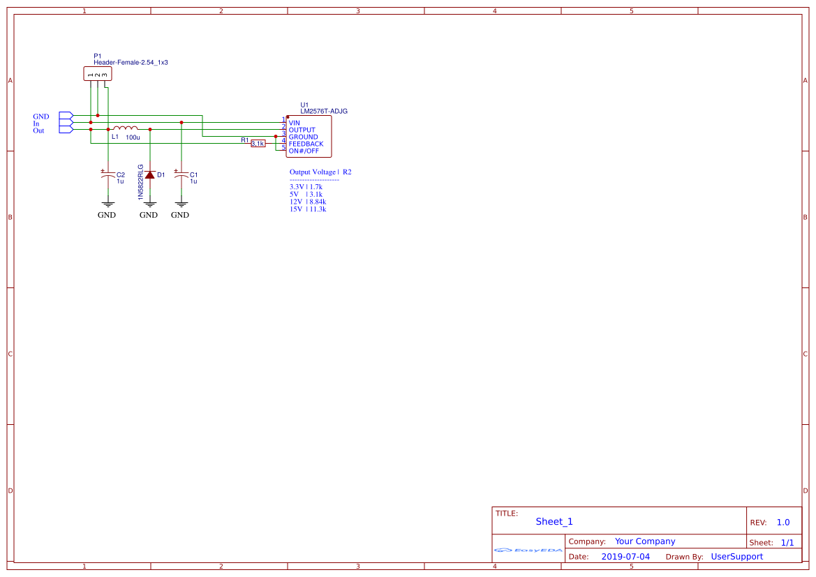 Voltage Regulator Modul - EasyEDA open source hardware lab