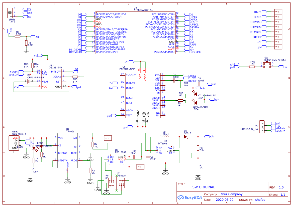 SMART WATCH UNI - EasyEDA open source hardware lab