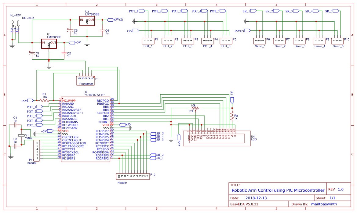 PIC Development Board for Robotic Arm Control - Platform for creating ...