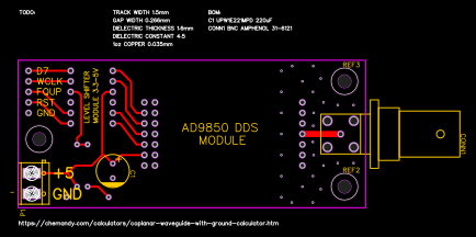 AD9850 module host board - EasyEDA open source hardware lab
