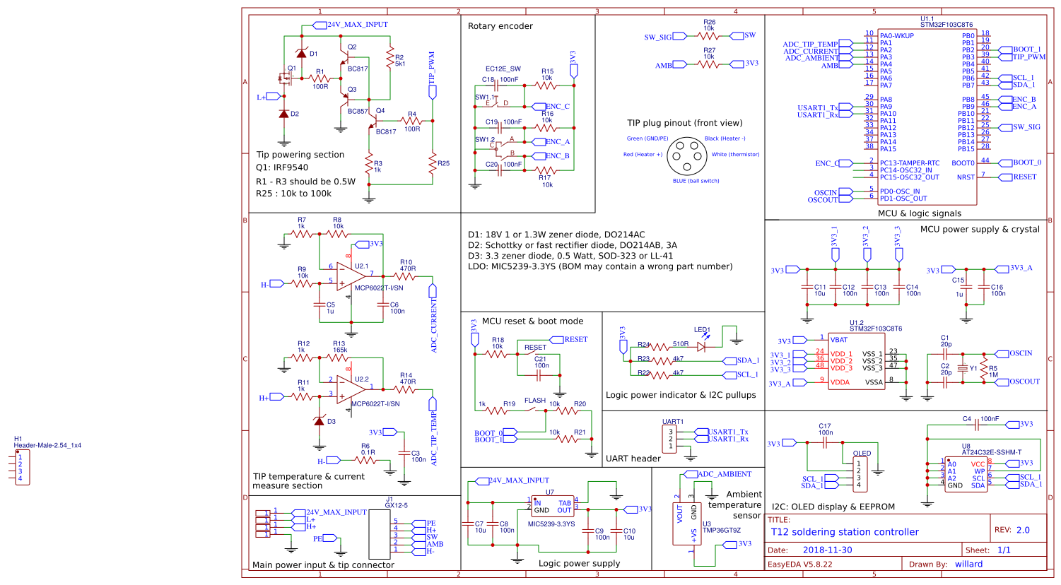 stm32f103 soldering station copy copy - Platform for creating and sharing projects - OSHWLab