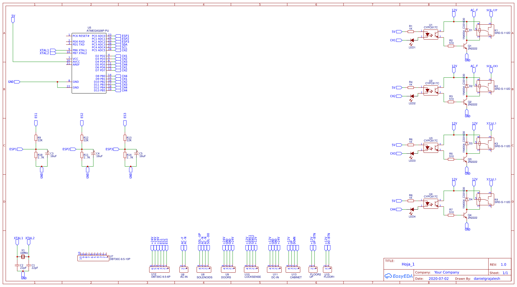 Elevador 2 pisos V1.0 - EasyEDA open source hardware lab