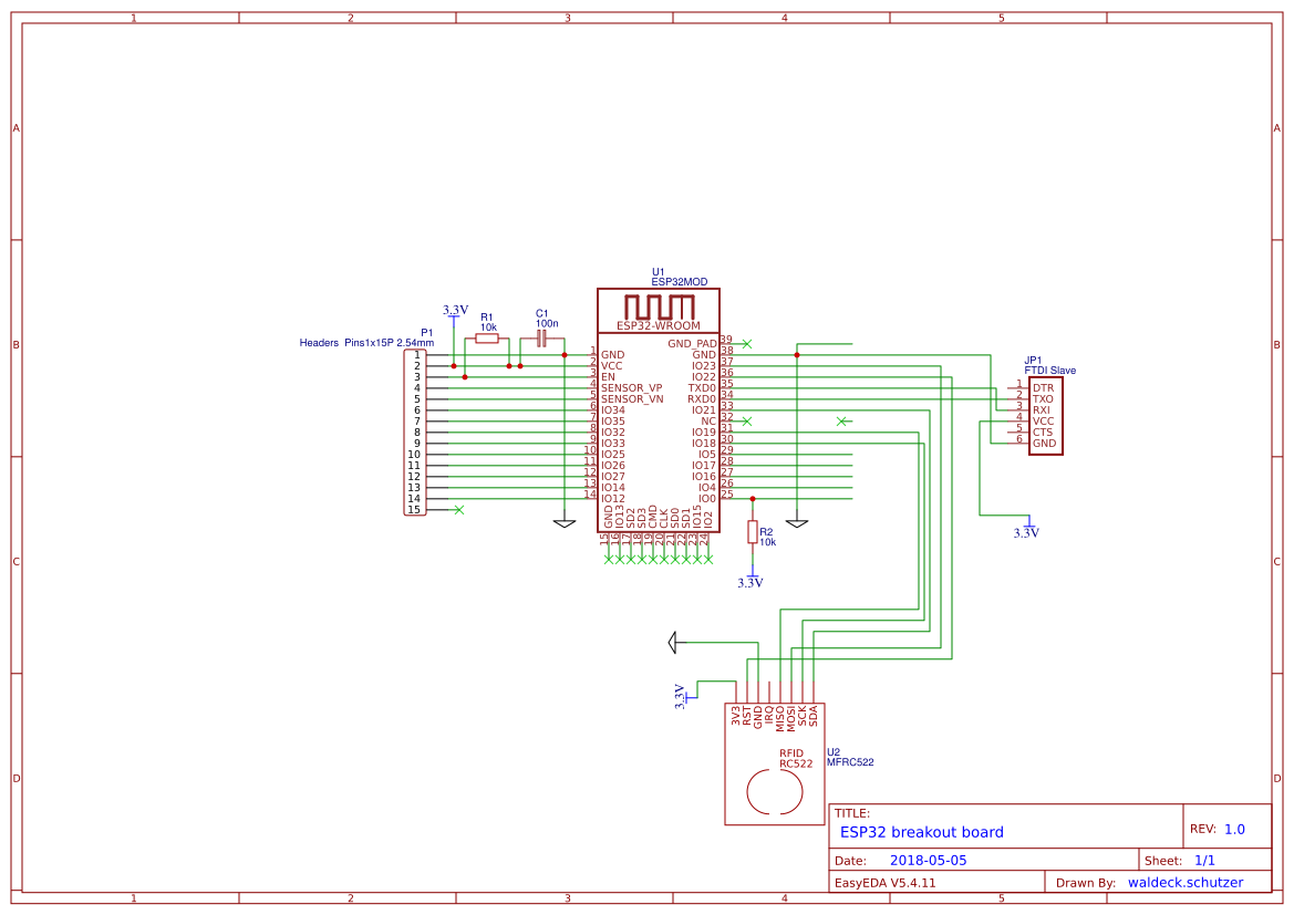 Esp32 Breakout Board Copy Easyeda Open Source Hardware Lab 8867
