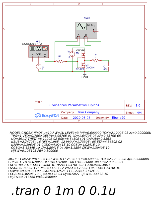 Inversor CMOS - EasyEDA open source hardware lab