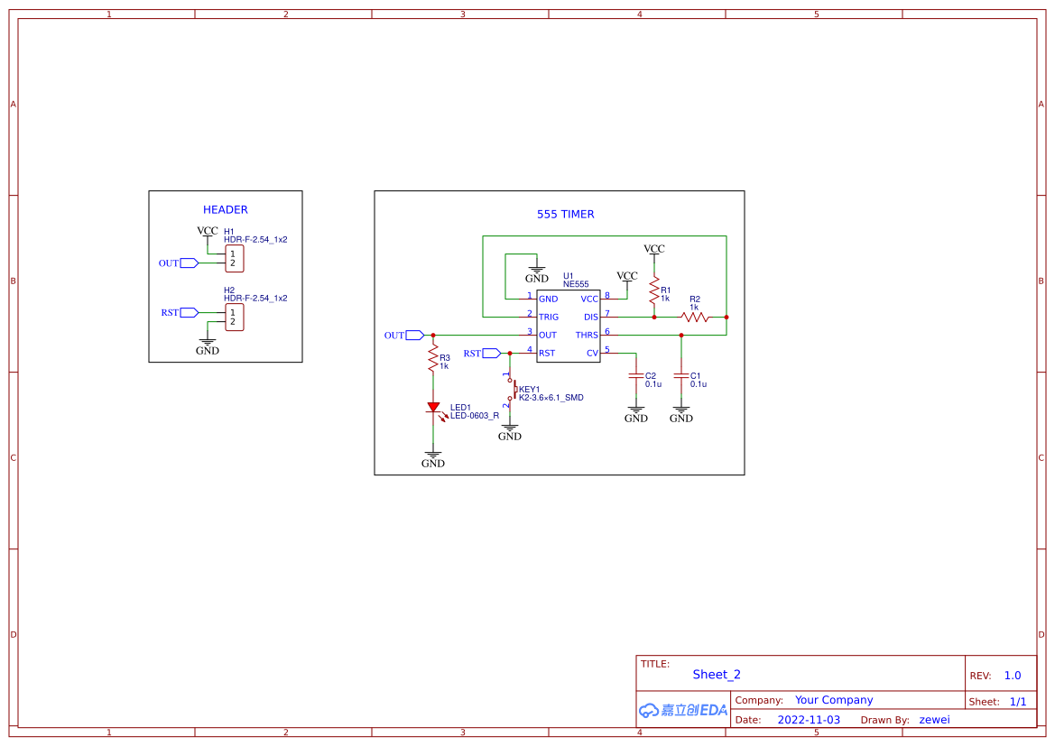555 timer project - EasyEDA open source hardware lab