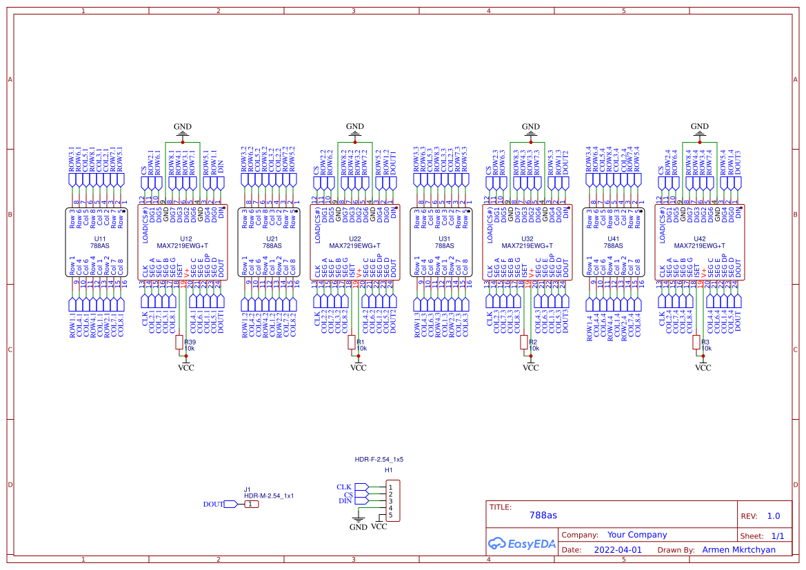 788as_o Dot Led Matrix - OSHWLab