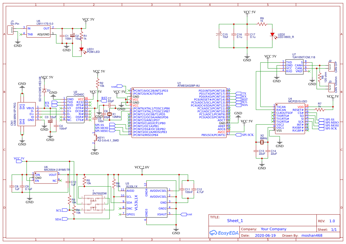 AT-MEGA 328P Developing Board - OSHWLab