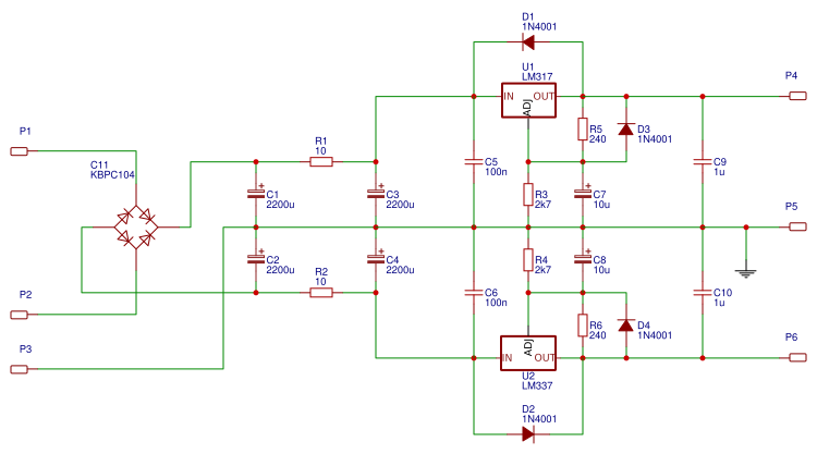 Preamp power supply - OSHWLab