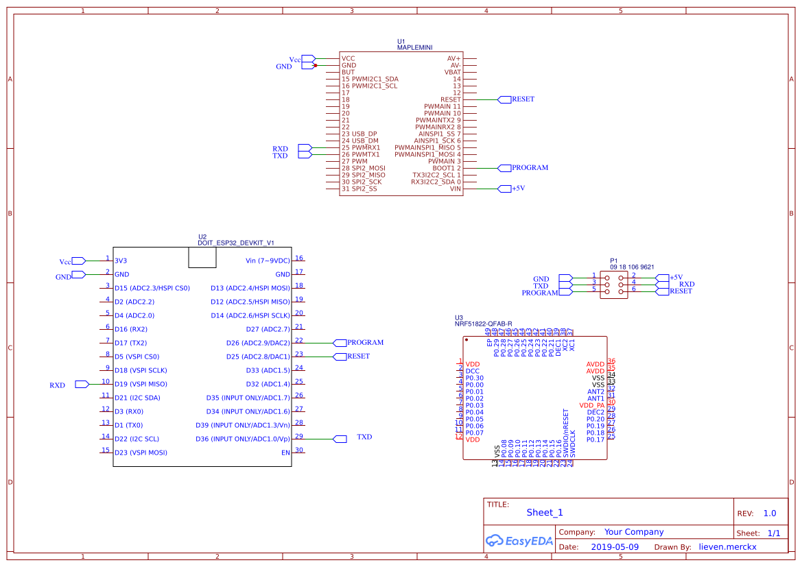 Maple prototype for serial programlming - Platform for creating and sharing projects - OSHWLab