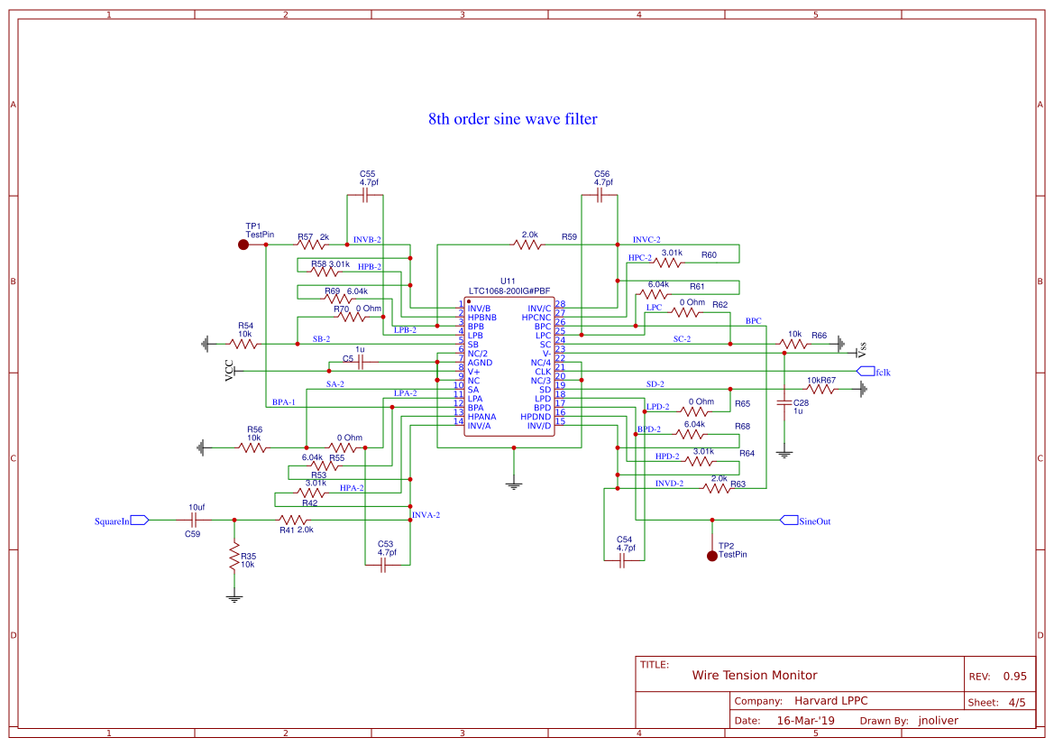 Wire Tension Monitor Rev B - EasyEDA open source hardware lab
