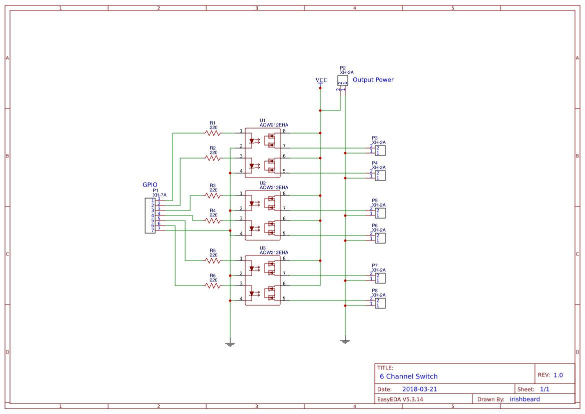 6 Channel Switch - EasyEDA open source hardware lab