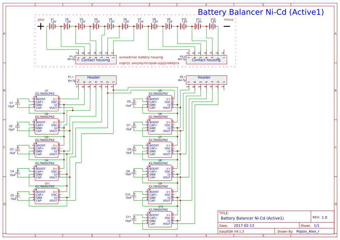 Active Balancer Schematic Active Balancing Circuit Based Cir