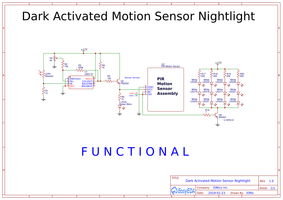 Dark Activated Motion Sensor Nightlight - OSHWLab